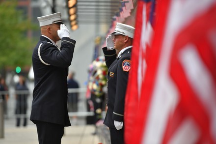 Firefighters Salute Each Other They Stand Editorial Stock Photo - Stock ...