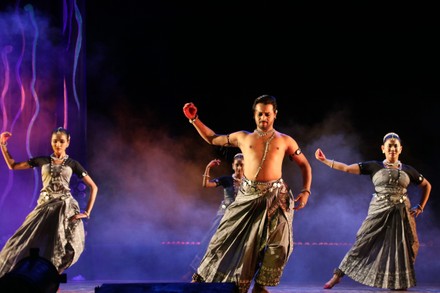 Indian Dancer Perform Solo Dance West Editorial Stock Photo - Stock ...