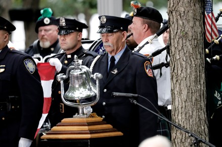 New York City Fireman Rings Bell Editorial Stock Photo - Stock Image ...