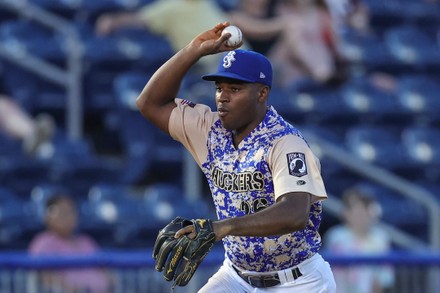 Biloxi Shuckers Third Baseman Zavier Warren Editorial Stock Photo ...