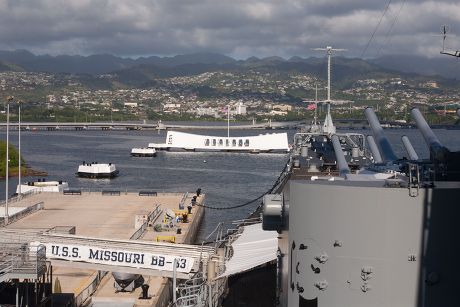 Battleship Missouri Memorial Uss Arizona Memorial Editorial Stock Photo ...
