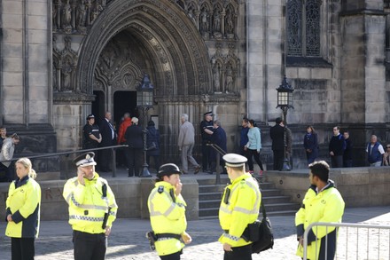 Police Officers On Duty People Queue Editorial Stock Photo - Stock ...