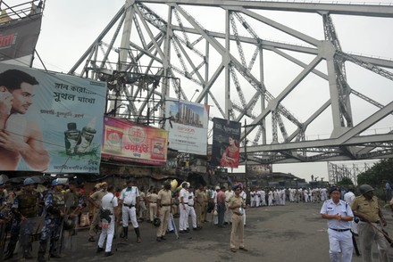 Heavy Police Security Deployed On Howrah Editorial Stock Photo - Stock ...