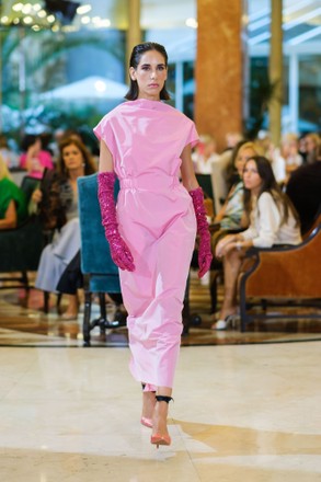 Model Walks Runway Wearing Creation By Editorial Stock Photo - Stock ...