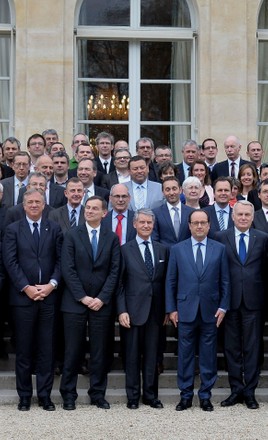 French President Francois Hollande Along Minister Editorial Stock Photo ...
