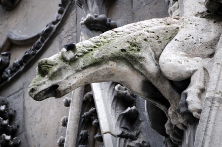 Illustration Gargoyle Gargouille Church Cathedral Paris Editorial Stock ...