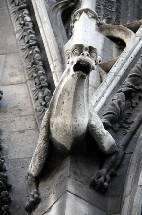 Illustration Gargoyle Gargouille Church Cathedral Paris Editorial Stock ...