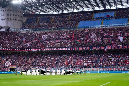 Uefa Champions League Flag During Uefa Editorial Stock Photo - Stock ...