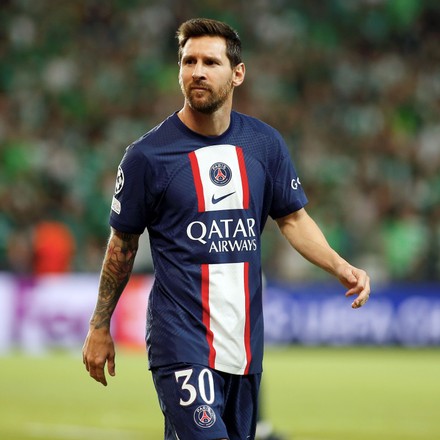 Lionel Messi Paris Saintgermain Reacts During Editorial Stock Photo ...