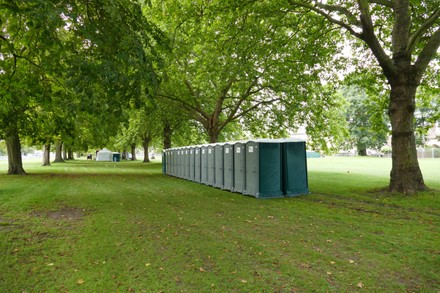 Rows Portaloos Long Walk Editorial Stock Photo - Stock Image | Shutterstock