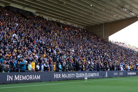 Wolverhampton Wanderers Stand Behind Pitchside Led Editorial Stock ...