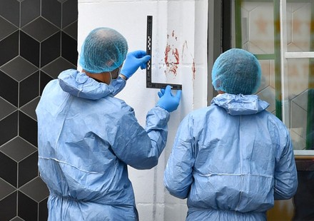 Forensic Police Officers Gathers Evidence Which Editorial Stock Photo ...