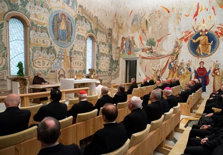Pope Francis Cardinals Attend Ceremony Prayer Editorial Stock Photo ...
