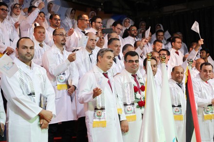 Palestinians Attend Ceremony Honoring Doctors Who Editorial Stock Photo ...