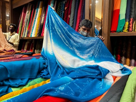 Textile Shop In Thiruvananthapuram, India - 22 May 2022 Stock Pictures ...