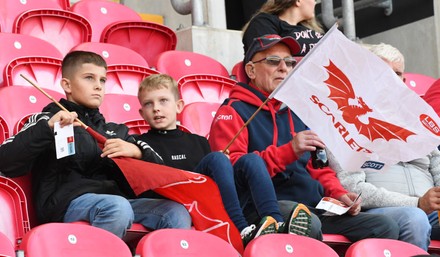 Scarlets Versus Ospreys Scarlets Fans Parc Editorial Stock Photo ...