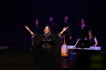 Palestinian Singer Dalal Abu Amna Sings Editorial Stock Photo - Stock ...
