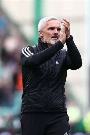 Aberdeen Manager Jim Goodwin Applauds Fans Editorial Stock Photo ...
