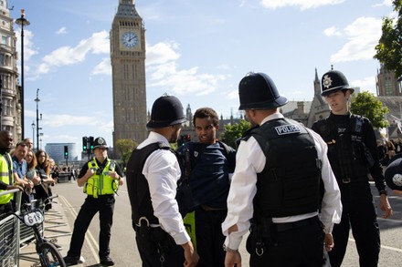British Police Officers Arrest Man Who Editorial Stock Photo - Stock ...