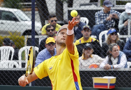 Colombian Tennis Player Daniel Galan Reacts Editorial Stock Photo ...