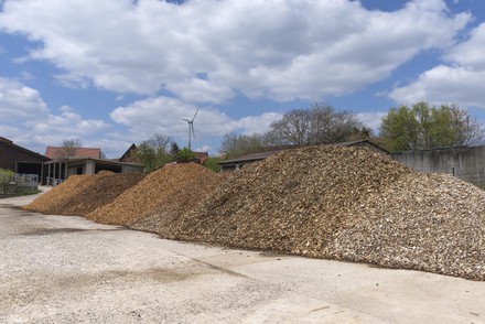 Storage Bark Mulch On Farm Bavaria Editorial Stock Photo - Stock Image ...
