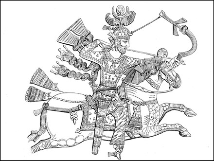 Neopersian King Hunting Bow On Horseback Editorial Stock Photo - Stock ...