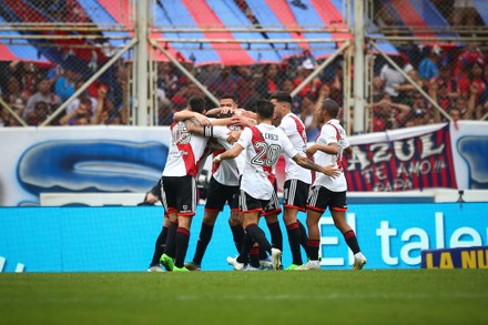 River Plate Players Celebrate Goal During Editorial Stock Photo - Stock ...