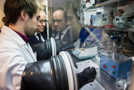 French President Francois Hollande Shown Equipment Editorial Stock ...