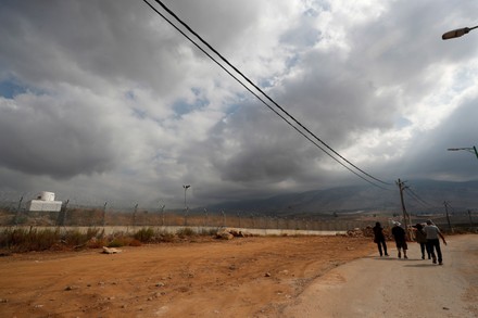 Residents Village Ghajar Walking Next Security Editorial Stock Photo ...