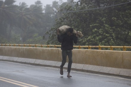 Man Walks Through Strong Gust Wind Editorial Stock Photo - Stock Image ...