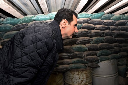 Syrian President Bashar Al Assad Visits Editorial Stock Photo - Stock ...