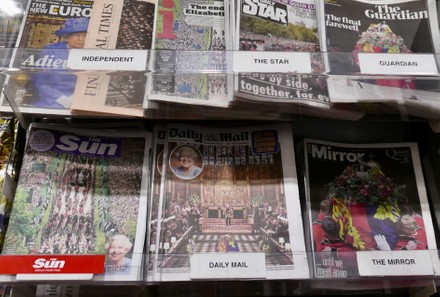 Front Pages Days Newspapers Featuring Various Editorial Stock Photo ...