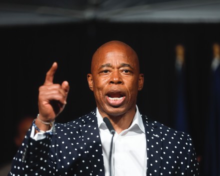 Mayor Eric Adams Seen Giving Speech Editorial Stock Photo - Stock Image ...