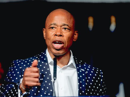 Mayor Eric Adams Seen Giving Speech Editorial Stock Photo - Stock Image ...