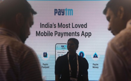 People Stand Front Paytm Advertisement During Editorial Stock Photo ...
