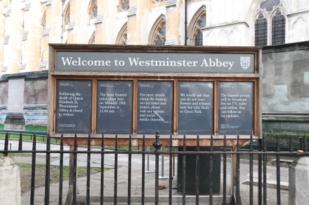 Sign Outside Westminster Abbey Editorial Stock Photo - Stock Image ...