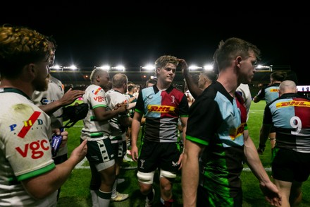 Cassius Cleaves Harlequins Celebrates His Teammate Editorial Stock ...