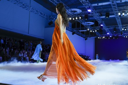 Models On Catwalk Alberta Ferretti Fashion Editorial Stock Photo ...