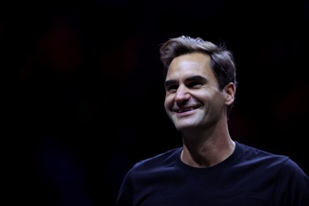 Roger Federer Smiles During Practice Editorial Stock Photo - Stock ...