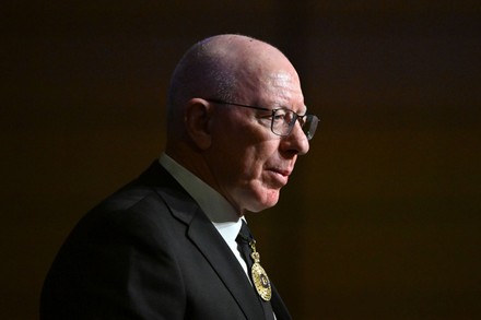 Governorgeneral David Hurley Speaks During National Editorial Stock ...