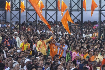 Shiv Sena Party Supporters Mumbai Coordinators Editorial Stock Photo ...