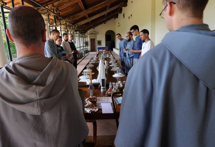 Franciscan Friars Novices Pray Before Lunch Editorial Stock Photo ...
