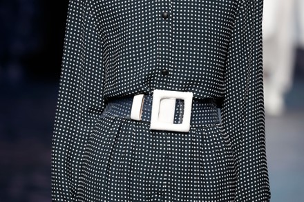Model On Catwalk Belt Detail Editorial Stock Photo - Stock Image ...