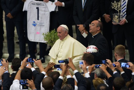 __COUNT__ Pope Francis Receives Soccer Players - Vatican, Vatican City ...