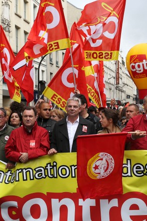 Cgt Trade Union President Thierry Le Editorial Stock Photo - Stock ...