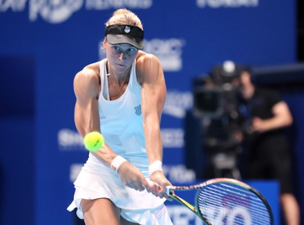 Ludmila Samsonova Russia Returns Ball Against Editorial Stock Photo ...