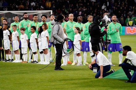 Brazil Line Their National Anthem Editorial Stock Photo - Stock Image ...