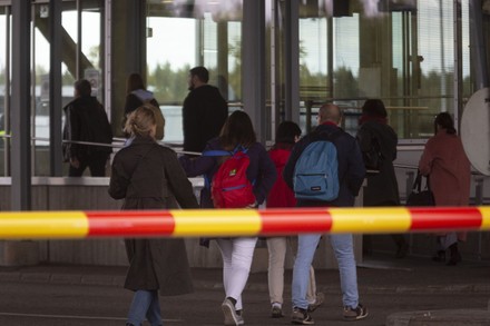 Cars Vaalimaa Border Check Point Between Editorial Stock Photo - Stock ...