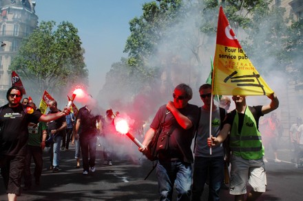 Riot Police Fire Tear Gas Against Editorial Stock Photo - Stock Image ...