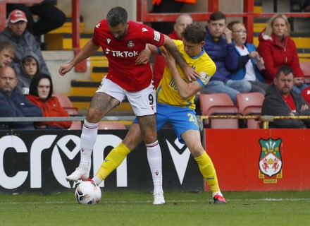 Wrexham Player Aaron Hayden Heads Home Editorial Stock Photo - Stock ...